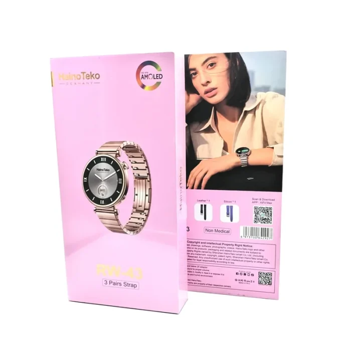 HAINOTEKO RW-43 AMOLED SMARTWATCH WITH 3 PAIRS STRAP - Online Watches ...